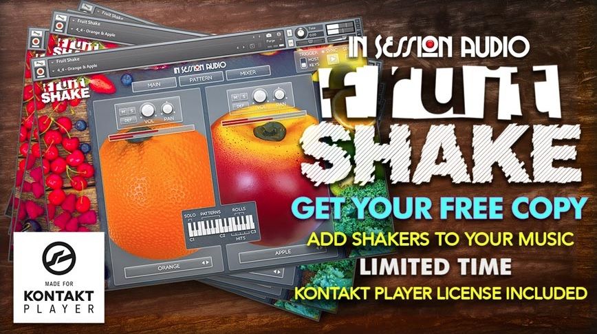 福利 - In Session Audio Fruit Shake 水果打击乐音色限时免费 | Flying-DAW | 飞来音专业音频信息平台